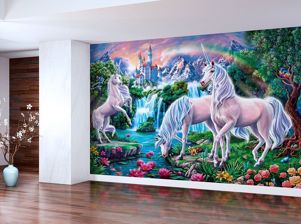 Unicorns Removable Sticky Mural Vinyl Self Adhesive - Etsy