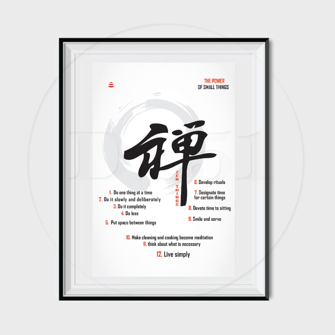 Zen Things Motivational Digital Printable Poster and Postcard Instant ...