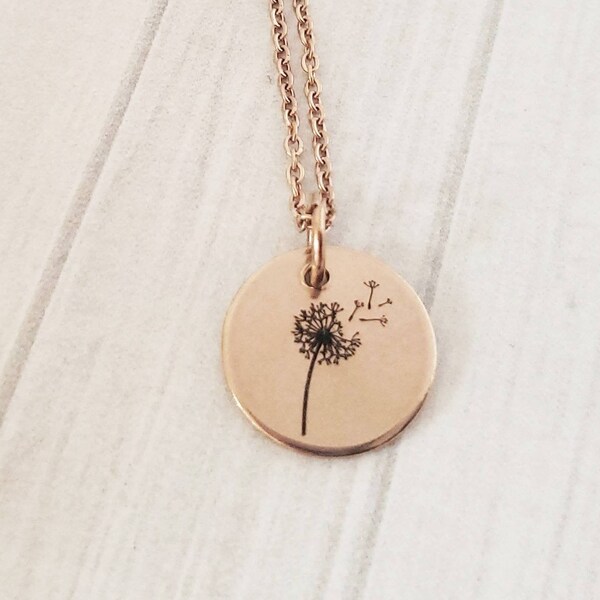 Dandelion Necklace - Etsy