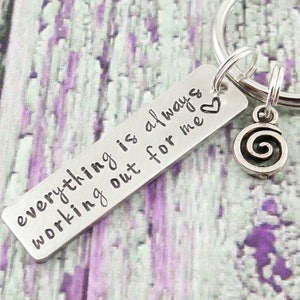 Positive Quote Keychain Positive Thinking Positive | Etsy