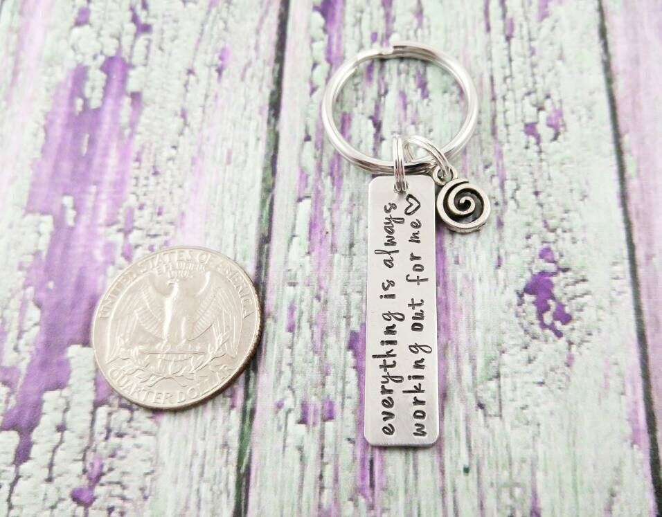 Positive Quote Keychain Positive Thinking Positive | Etsy