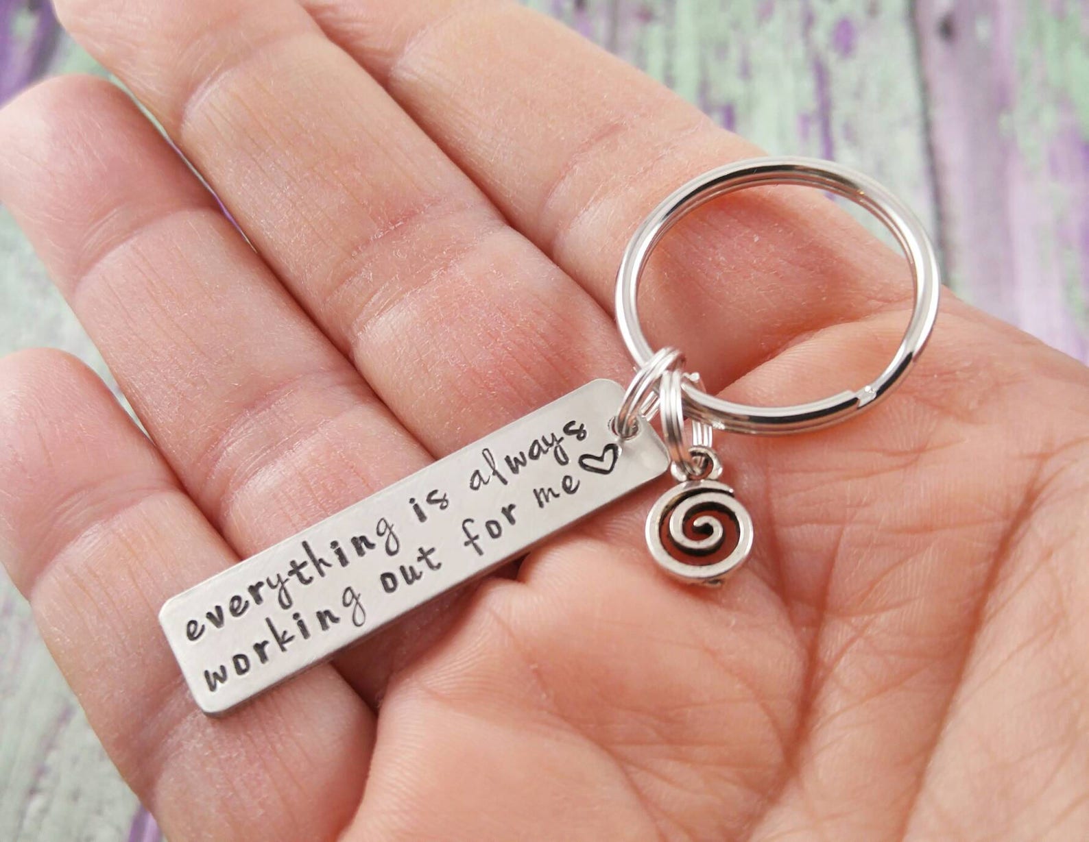Positive Quote Keychain Positive Thinking Positive | Etsy