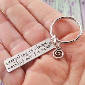 Positive Quote Keychain - Positive Thinking - Positive Inspiration ...