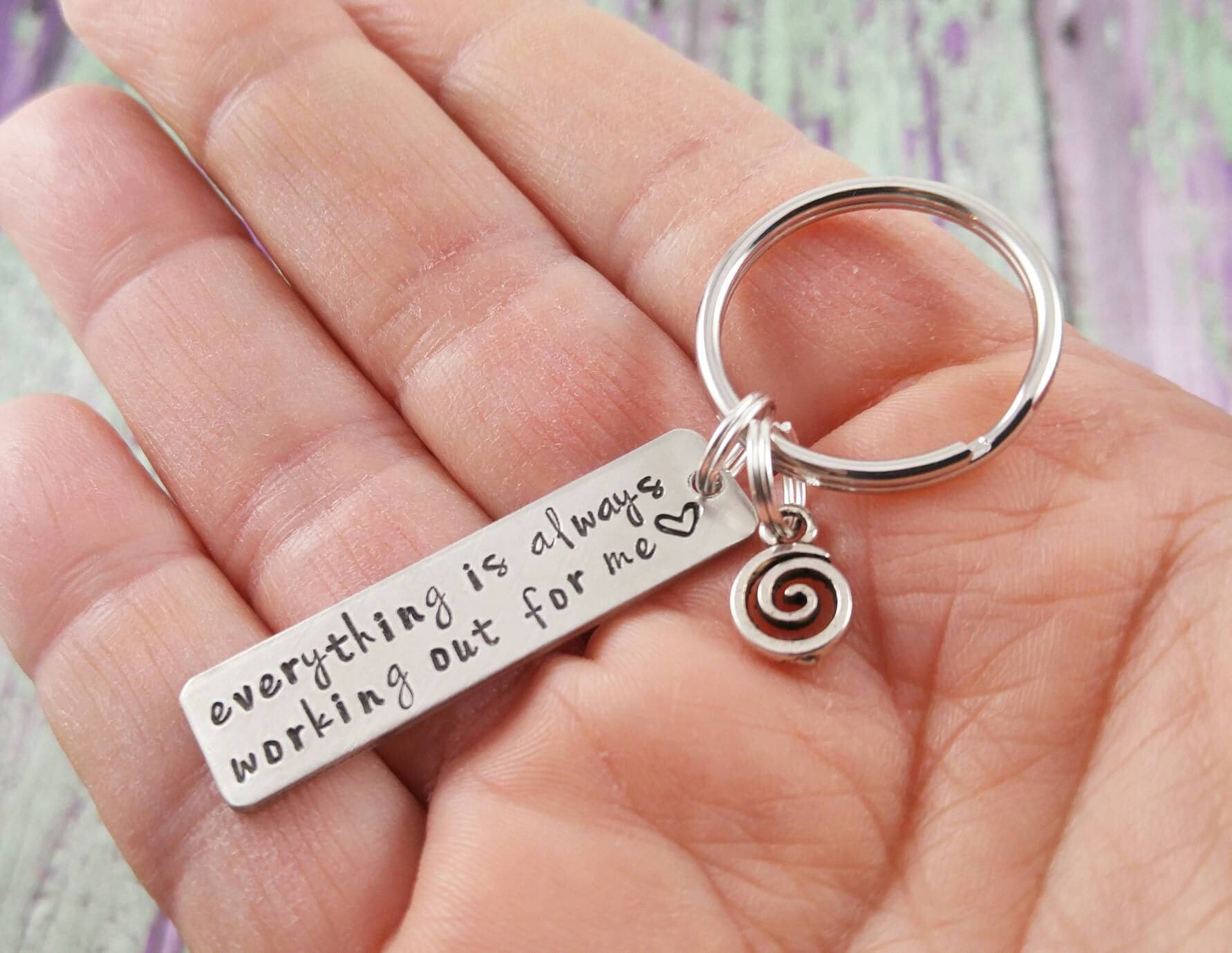 Positive Quote Keychain Positive Thinking Positive | Etsy