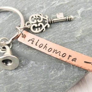 Alohomora Keychain, Wizard Hat Witch Keychain, Magic Spells, Stocking ...