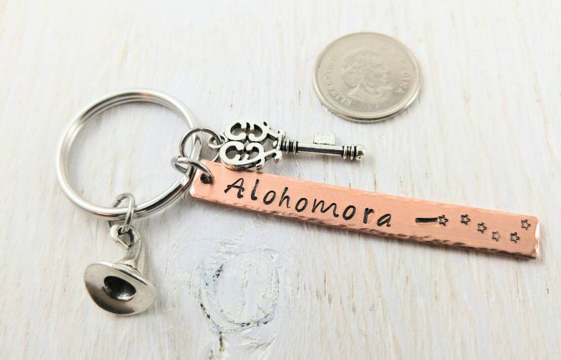 Alohomora Keychain Wizard Hat Witch Keychain Magic Spells - Etsy Canada