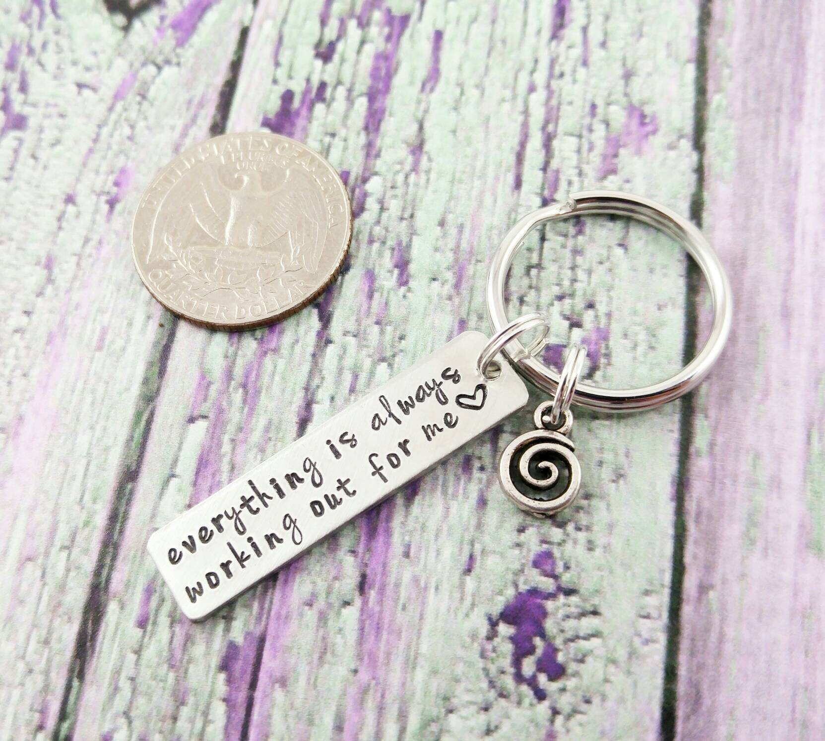 Positive Quote Keychain Positive Thinking Positive | Etsy
