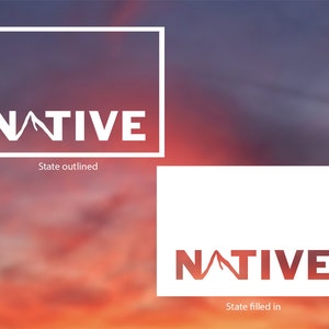 Colorado, Native, Mountain, Vinyl Sticker, White Decal for Car, Window ...