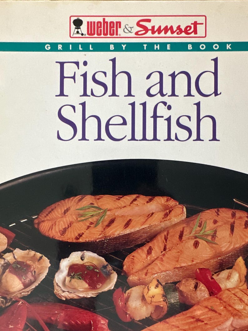 Sunset Books Grill by the Book Fish and Shellfish - Etsy