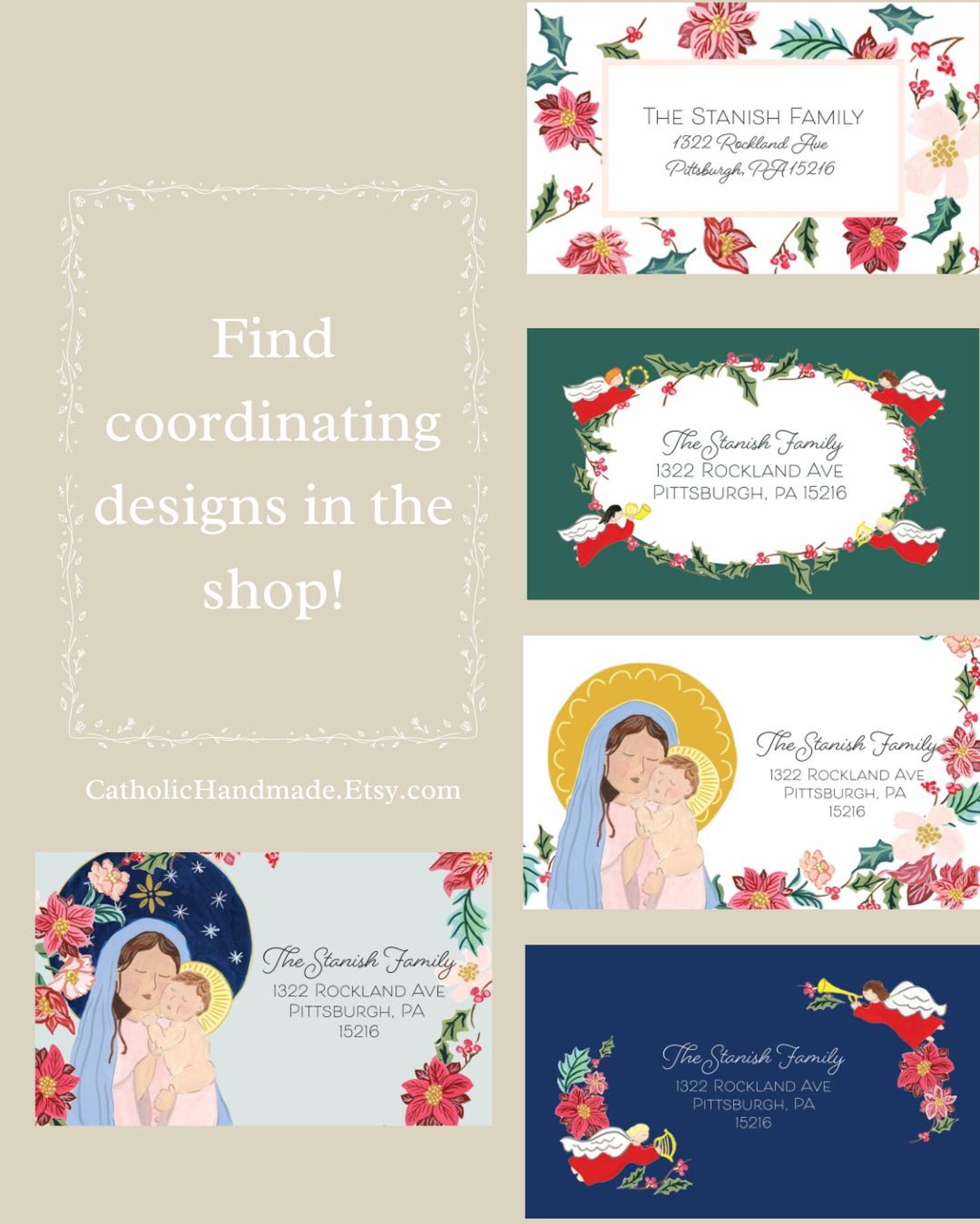 Christmas Return Address Labels | Custom Christmas Stationery | Address ...
