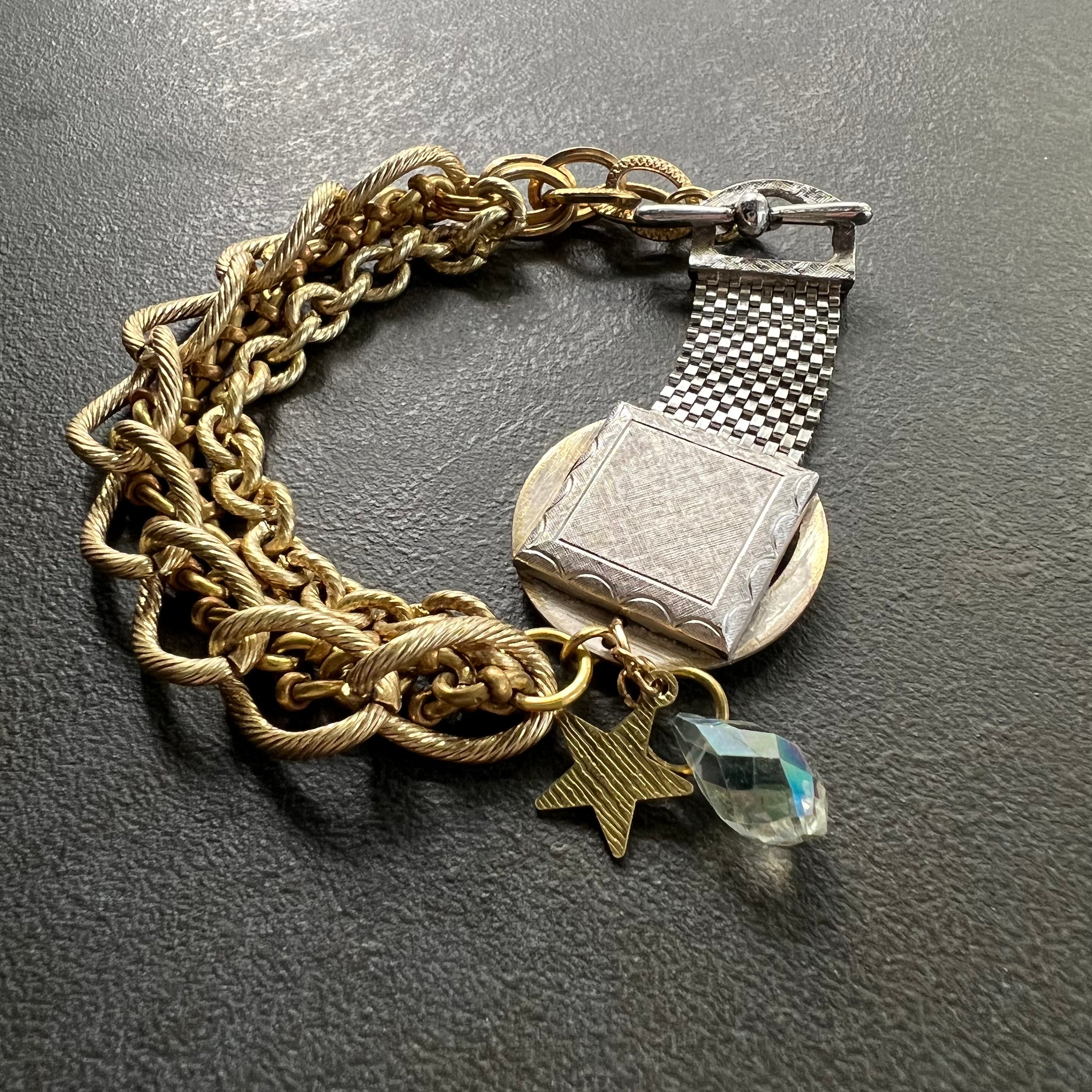 Vintage Cuff Link, Vintage Chain, Large Bracelet - Etsy