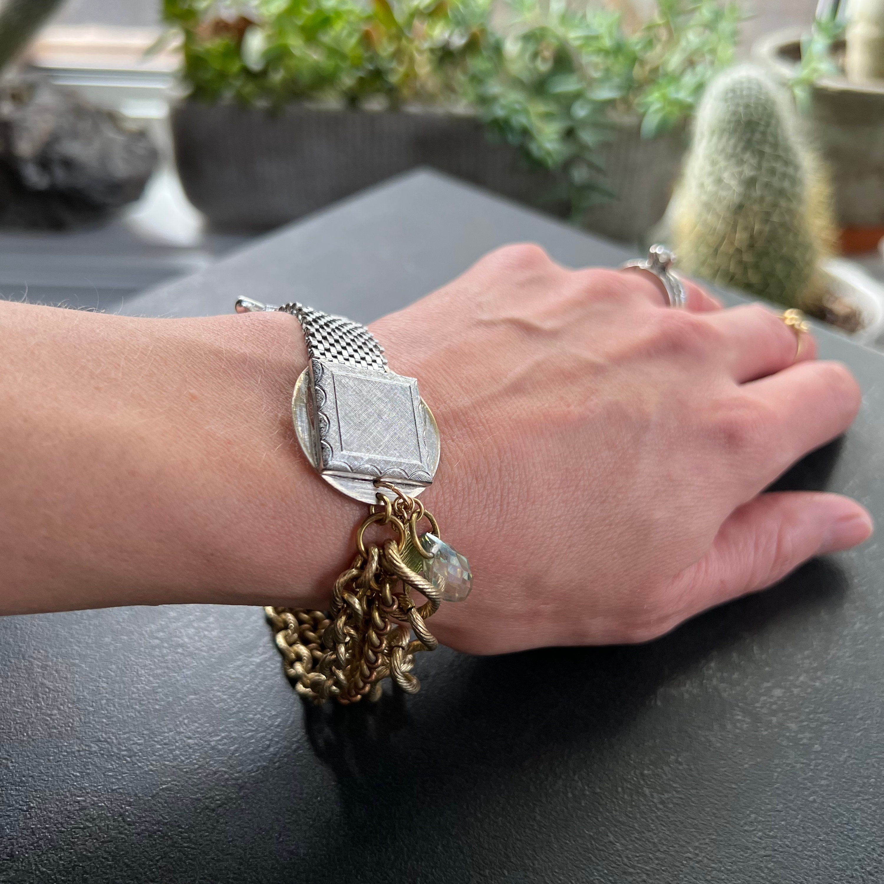 Vintage Cuff Link, Vintage Chain, Large Bracelet - Etsy