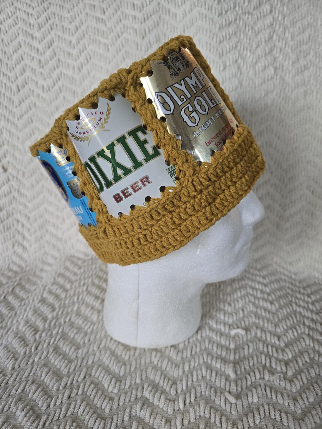 Handmade Crochet VINTAGE Beer Can Hat - Etsy