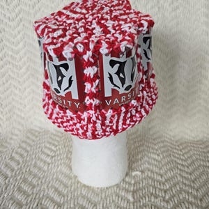 BADGERS Handmade Crochet Beer Can Hat - Etsy