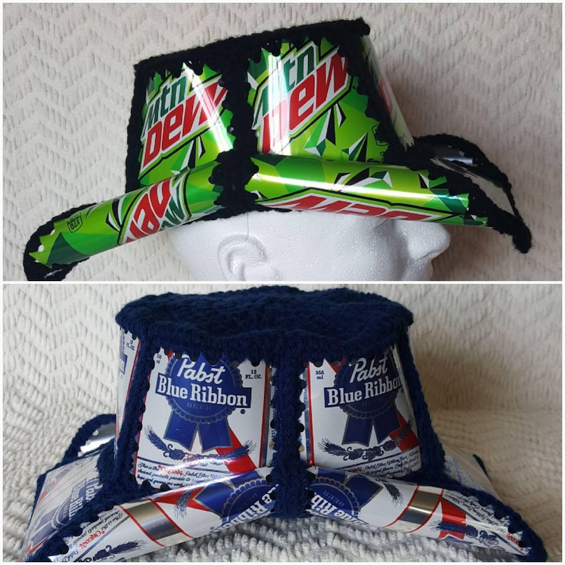 CUSTOM Cowboy Beer or Soda Can Hat - Made to Order! - Etsy