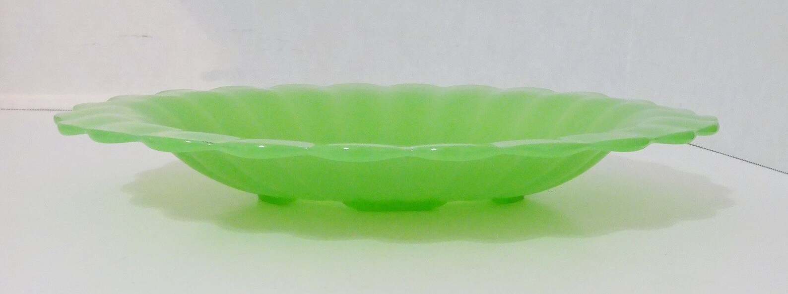 Vintage Fenton Jadeite Large Dish/platter With Scalloped Edge - Etsy