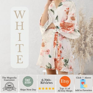 Set of Floral Bridesmaid Robes Cotton Bridal Party Getting Ready Robes ...