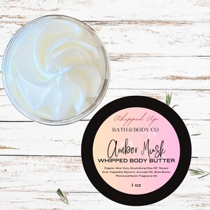 Amber Musk Whipped Body Butter - Whipped Shea Butter - Amber Musk Scented Lotion - Smooth Body ...