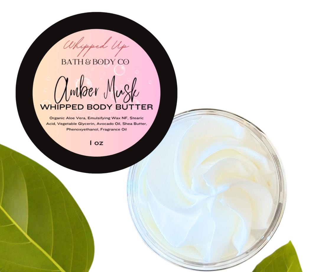 Amber Musk Whipped Body Butter - Whipped Shea Butter - Amber Musk Scented Lotion - Smooth Body ...
