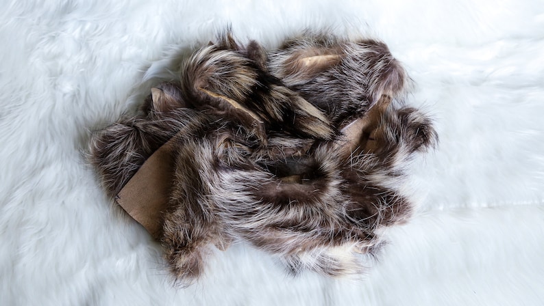 Raccoon Scrap Fur Pieces - Etsy