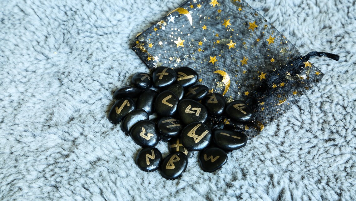 Black Stone Rune Set | Etsy