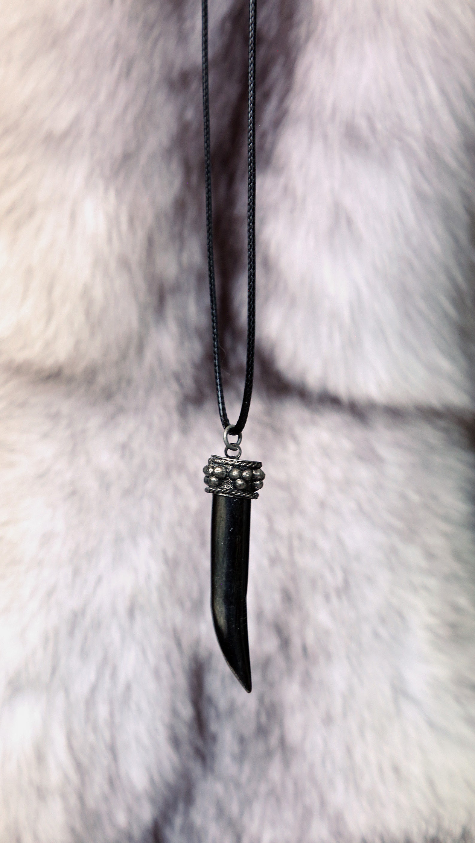 Stained Carved Tooth Necklace - Etsy