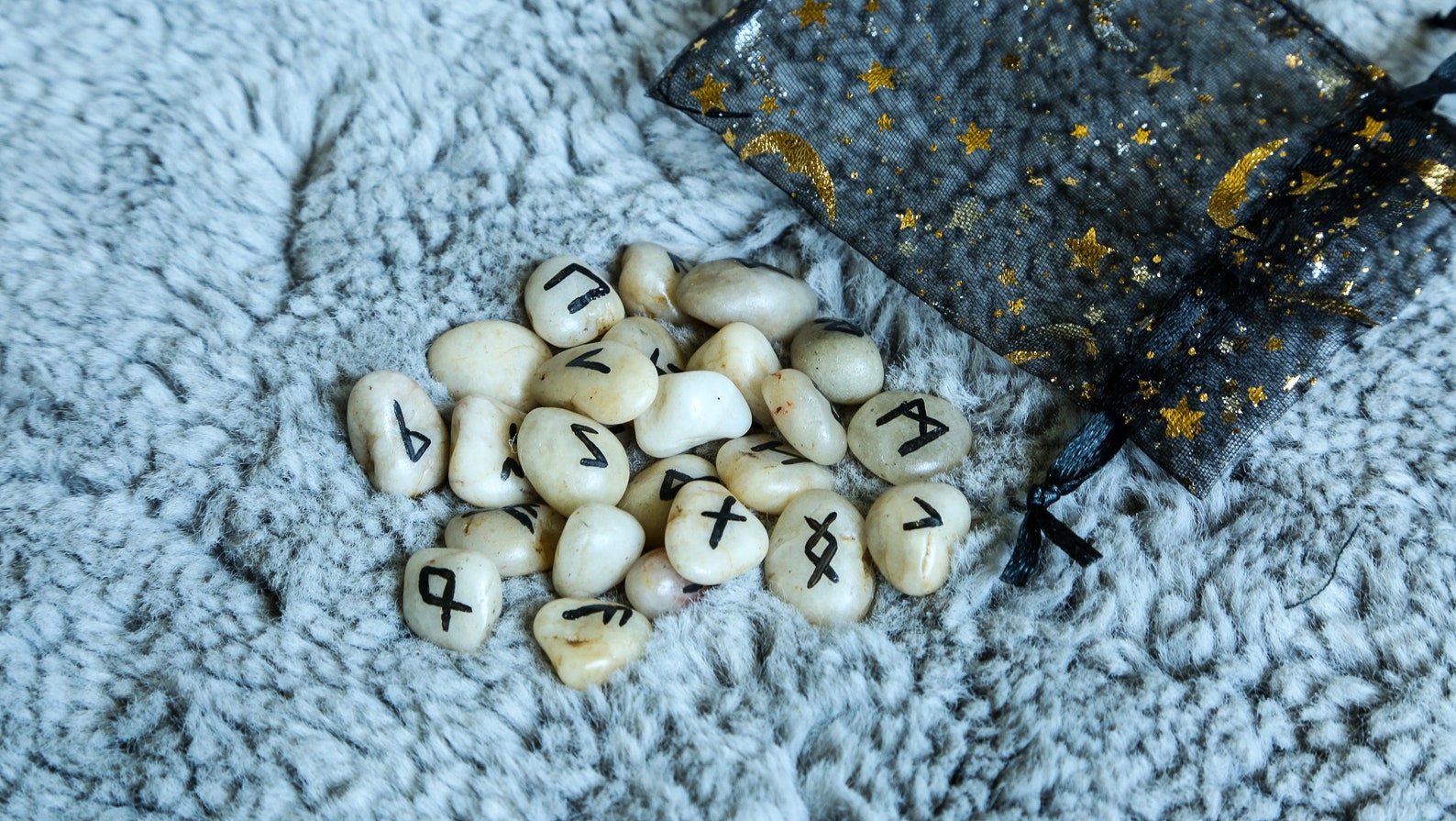 Natural Stone Rune Set - Etsy