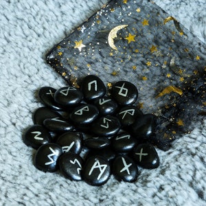 Black Stone Rune Set - Etsy