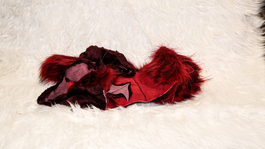 Raccoon Scrap Fur Pieces - Dyed Red - Etsy