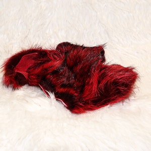 Raccoon Scrap Fur Pieces - Dyed Red - Etsy