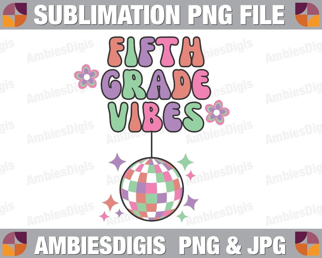 Fifth Grade Png | 5th Grade Png | Back to School Png | 5th Grade ...