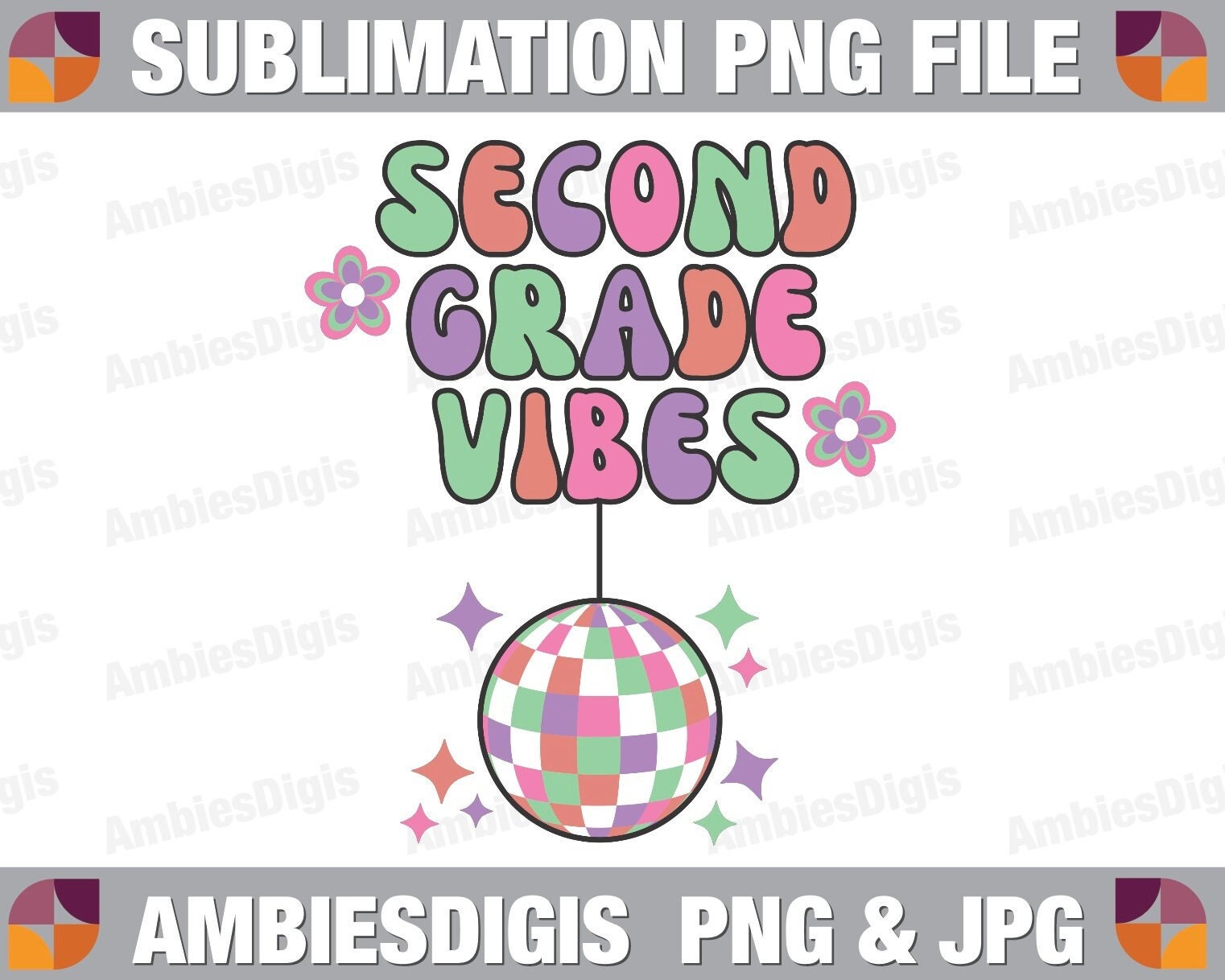 Second Grade Png 2nd Grade Png Back to School Png 2nd Grade Sublimation ...