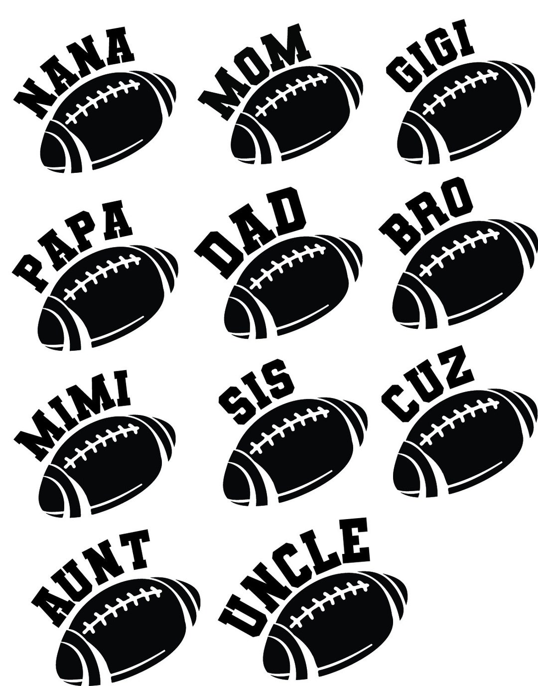 Football Player Svg, Football Mom, Football Dad, Football Mimi ...