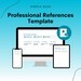 Simple Professional References Template Google Docs - Etsy