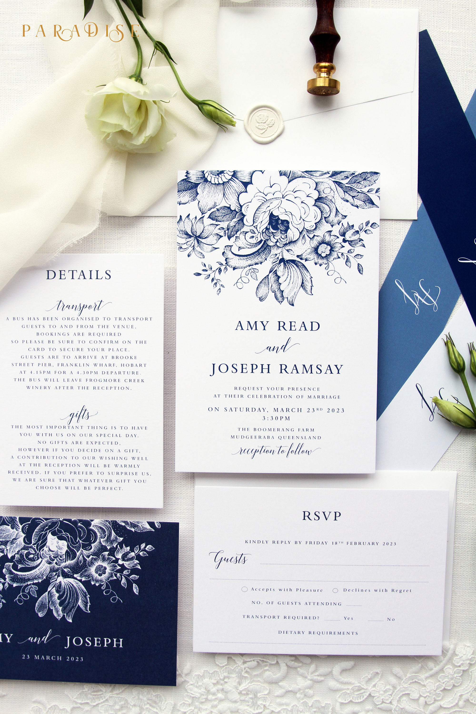 Alise White Elegant Wedding Invitation Sets Elegant Wedding | Etsy