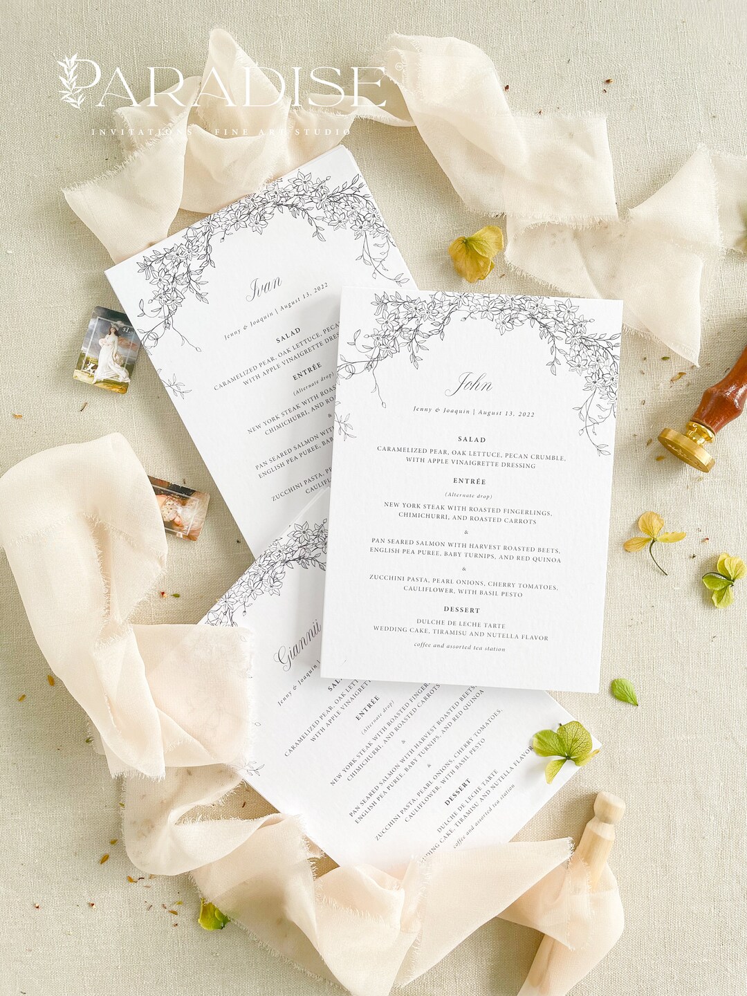 Estee Floral Wedding Menus Printable Menu or Printed Menus - Etsy Australia