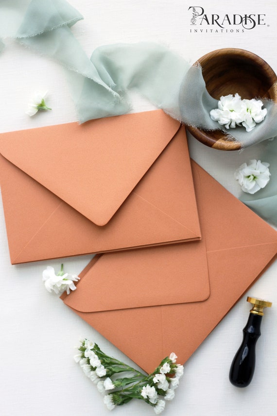 Terracotta Envelopes Premium paper envelopes Size 130x190mm | Etsy Terracotta Envelopes Premium paper envelopes Size 130x190mm | Etsy