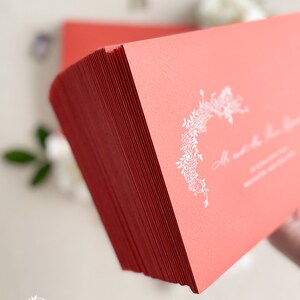 Rust Envelopes and White Ink Address Priting, Premium Paper, Address ...