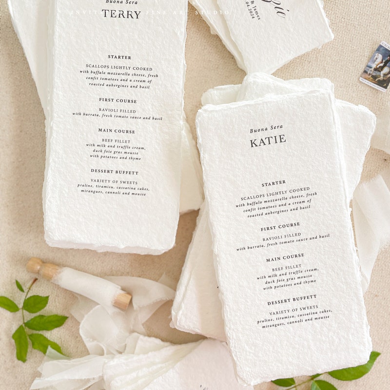 Paper Menu Holders - Etsy