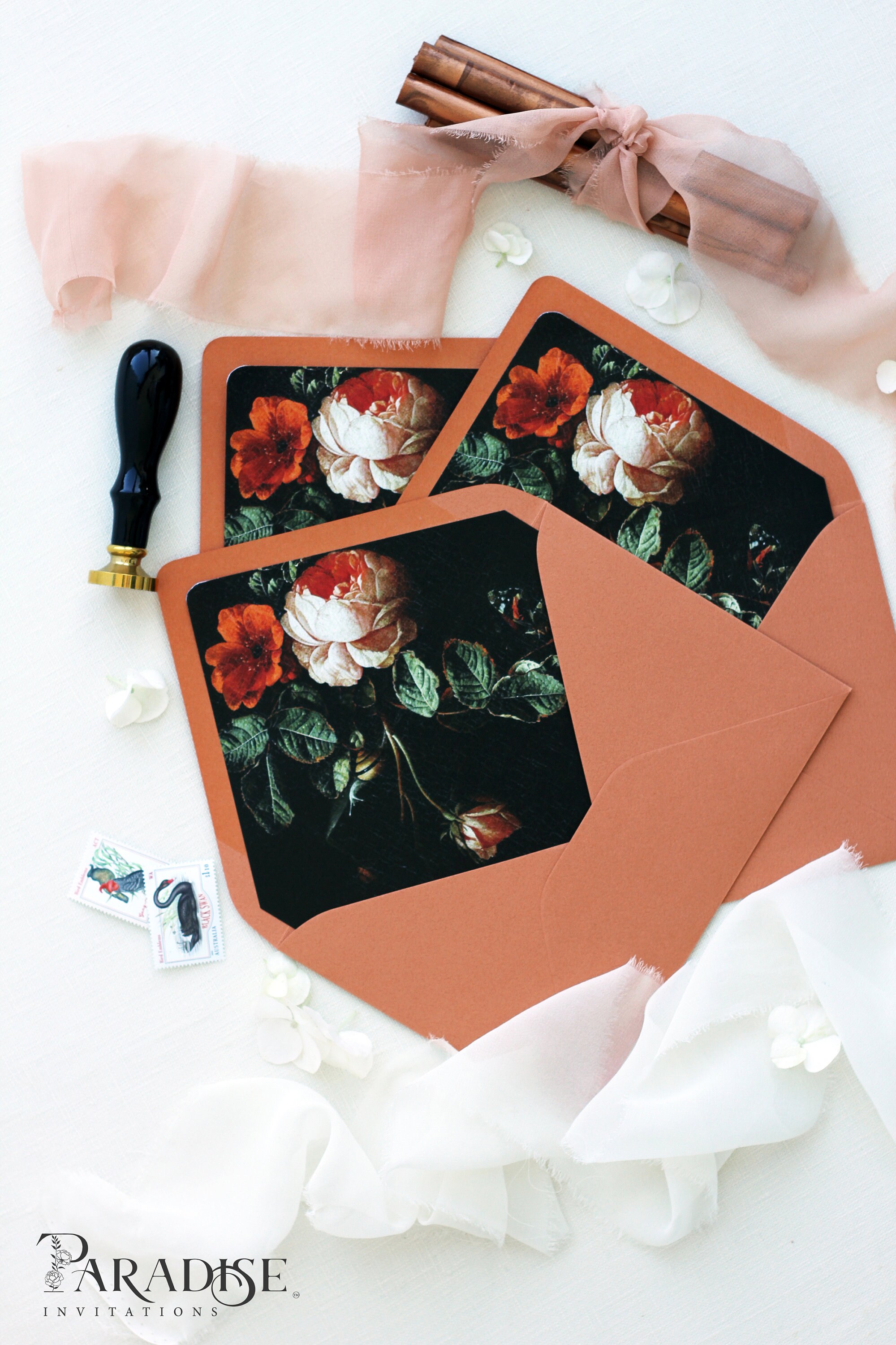 Terracotta Envelopes Wedding Invitation Envelope Liners - Etsy Australia