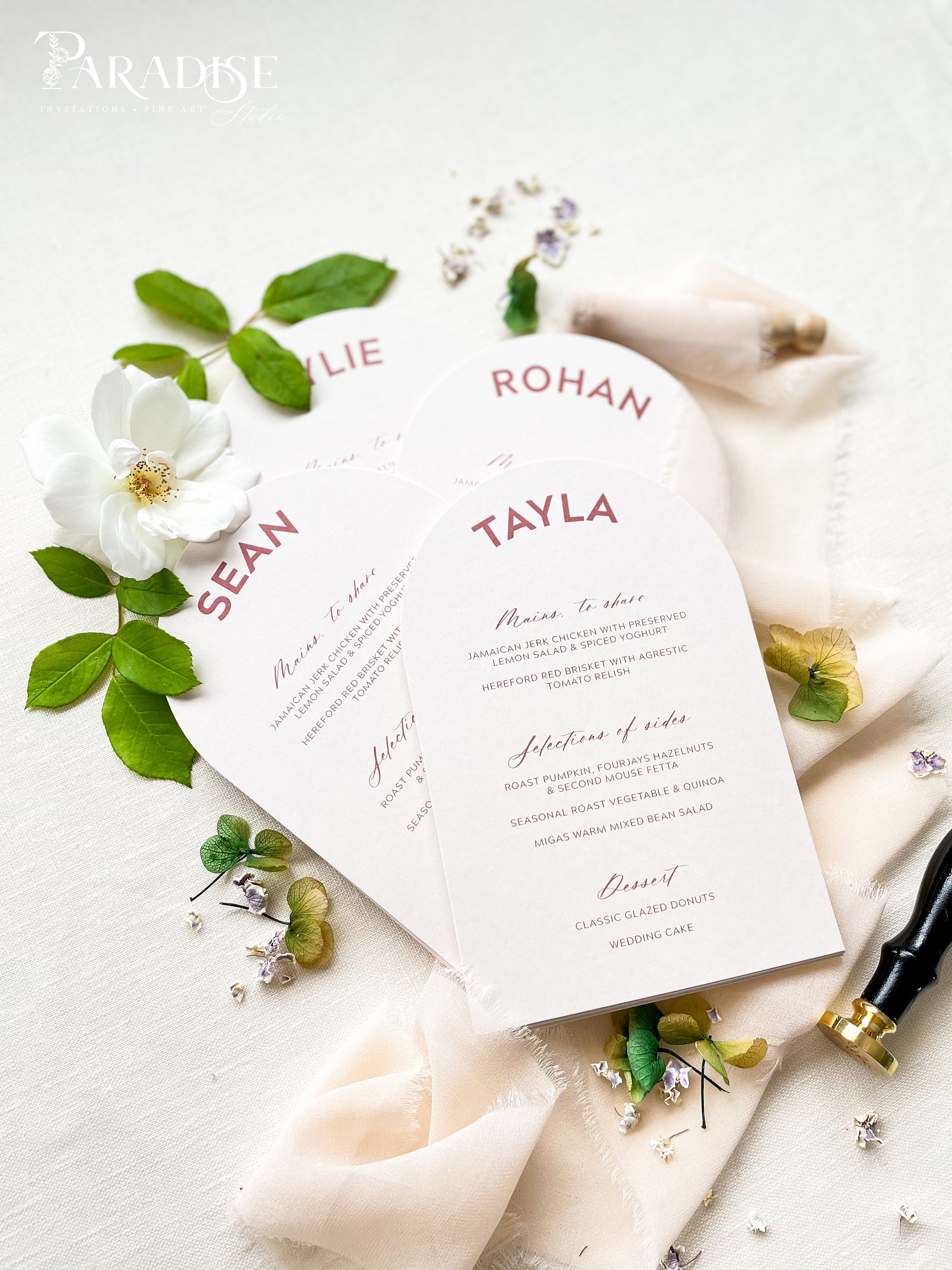 Darina Modern Arch Menus Table Decor Premium Stationery | Etsy