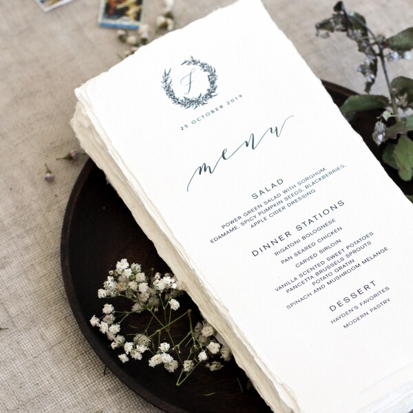 Monogram Menu - Etsy