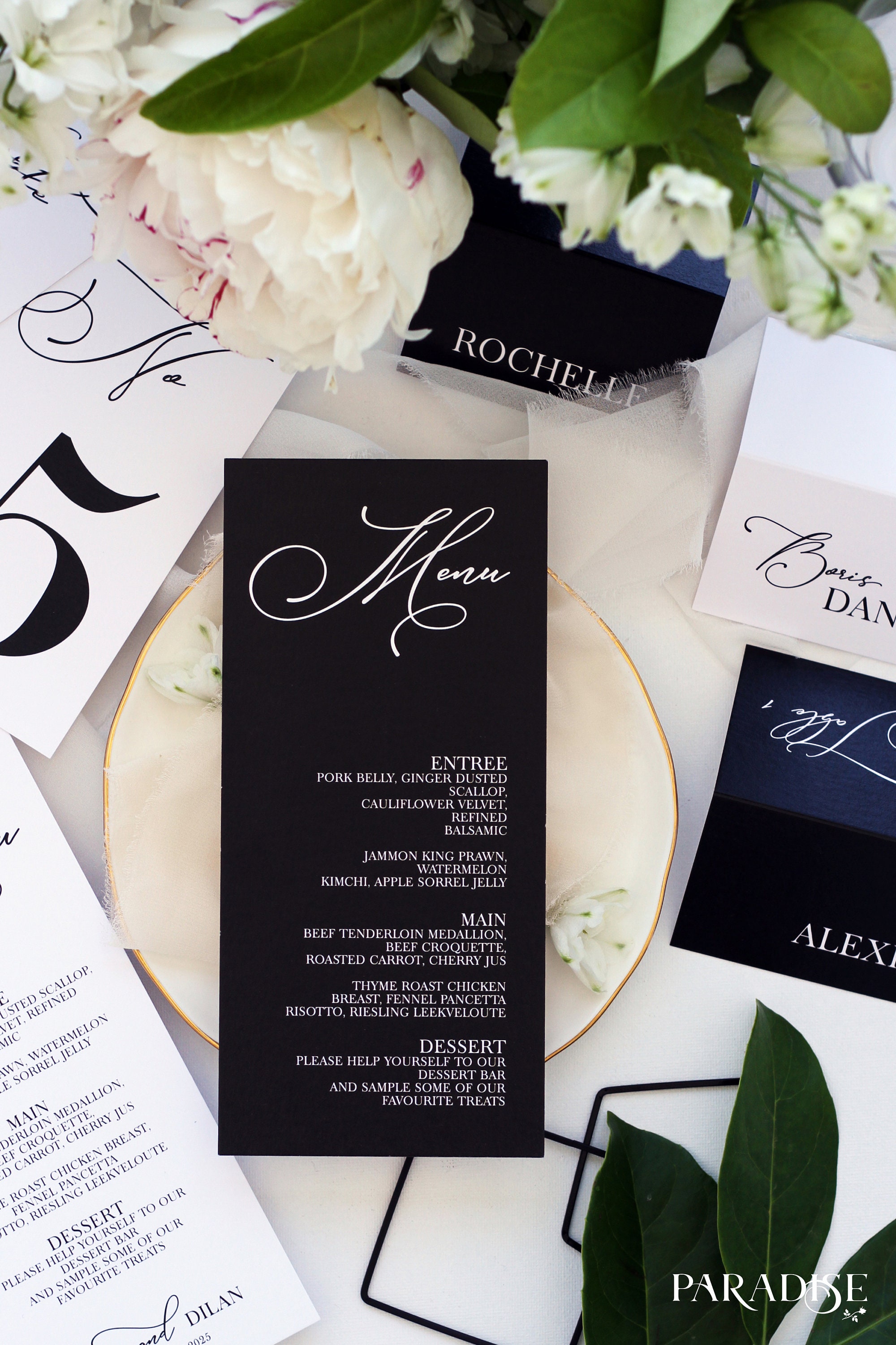 Paper & Party Supplies Party Supplies Menus with Names Name cards Table ...