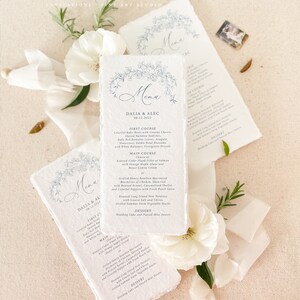 Autumn Handmade Paper Menus, Guests Names Place Cards, Golden Wax Seals ...