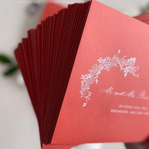 Rust Envelopes and White Ink Address Priting, Premium Paper, Address ...