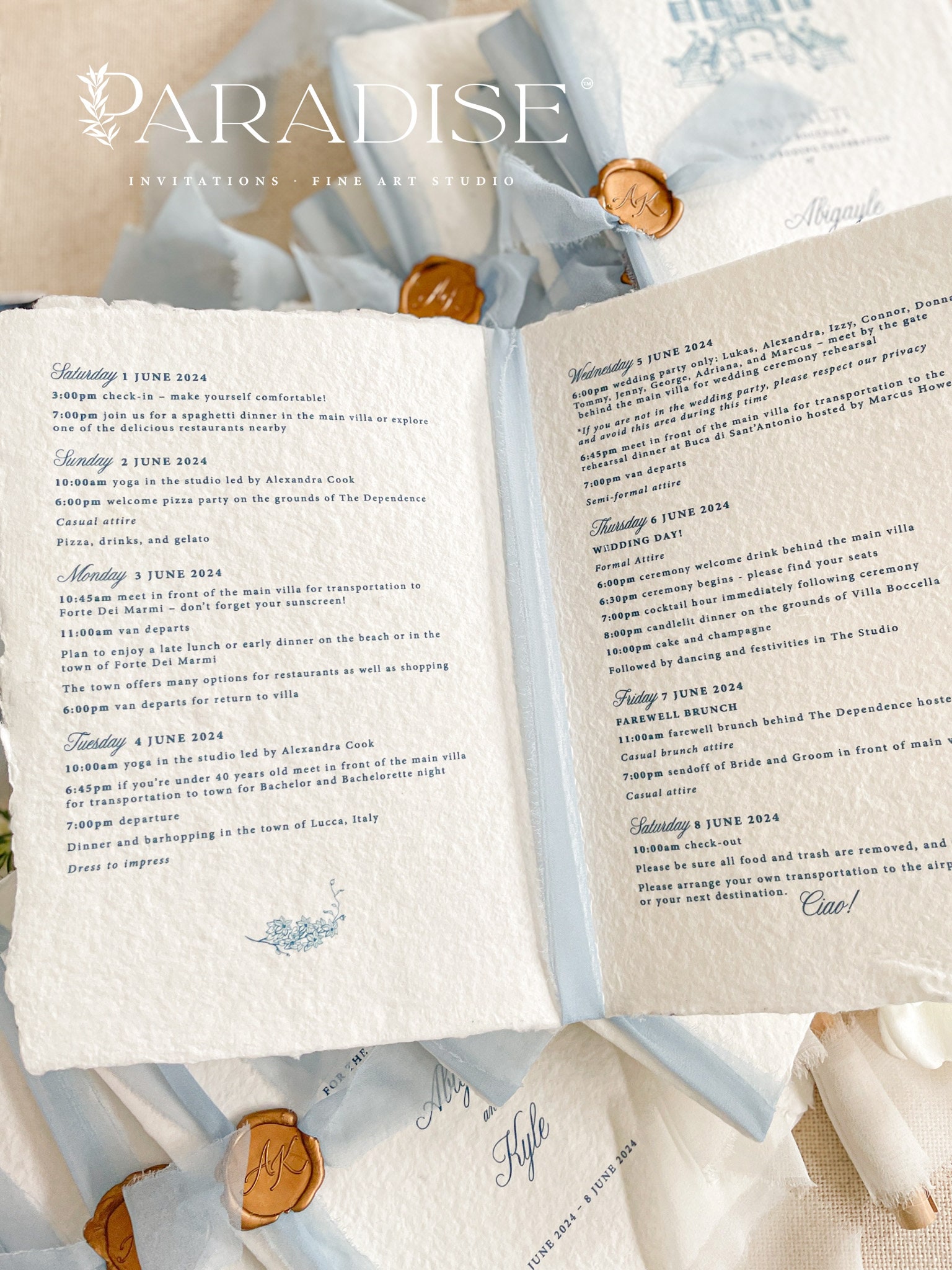 Wedding Programs | Handmade Paper | Custom Venue Artwork | Elegant ...