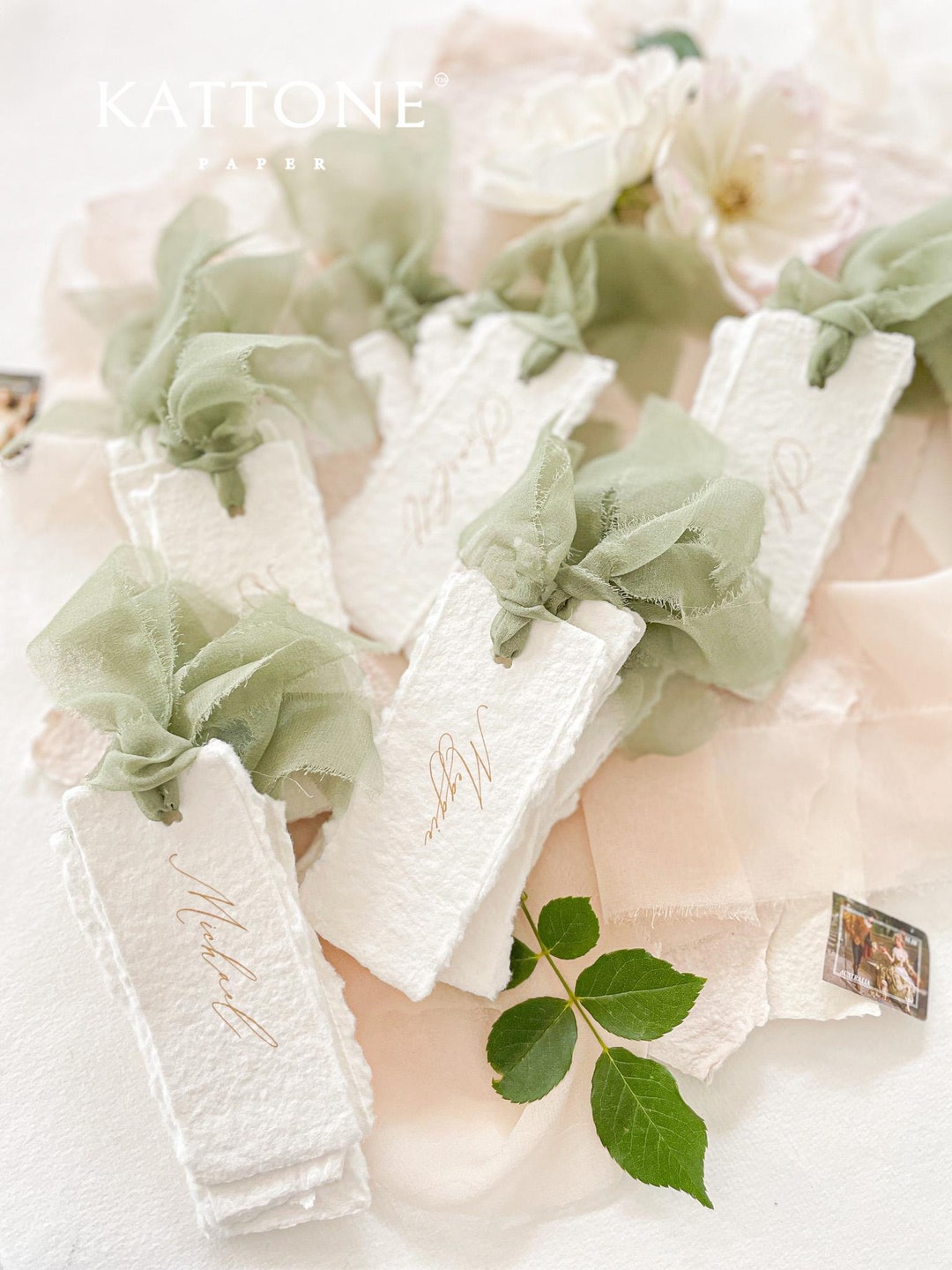 Lorin Handmade Paper Place Cards, Wedding Place Cards, Name Cards ...