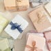 Colored Handmade Paper Wedding Menus | Deckled Edge Paper Menus | Day ...