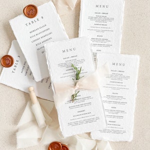 Edmee Handmade Paper Menus, All Occasion Menus, Calligraphy Menus ...