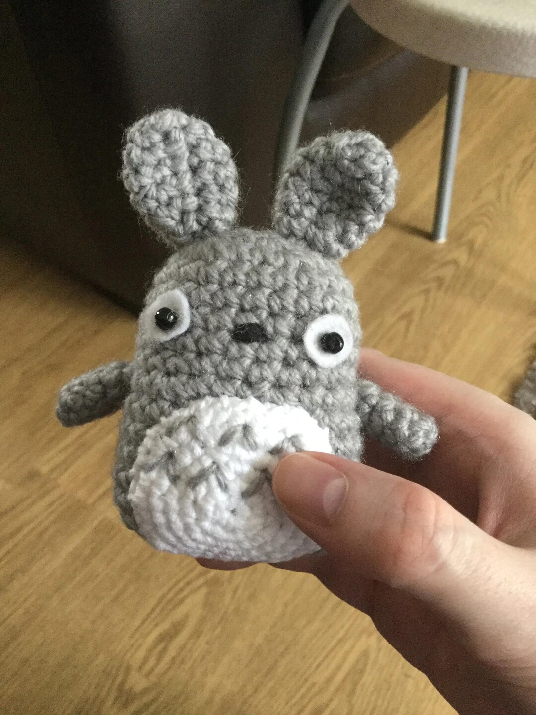 Crochet Totoro Anime Inspired Cute Plushie Amigurumi Handmade Key Charm ...